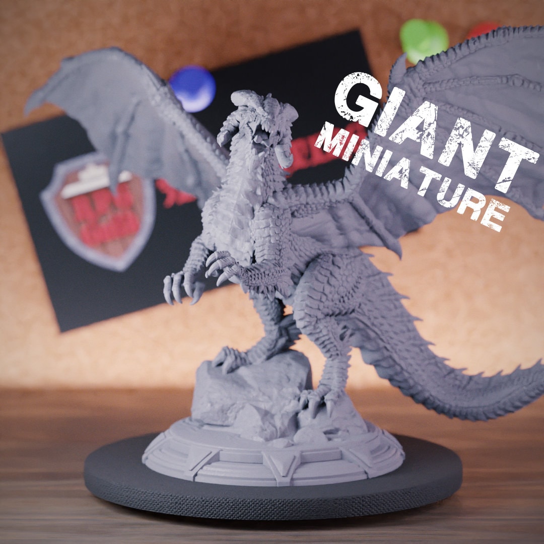 Ancient Red Dragon Miniature | 28mm 32mm 38mm 75mm | Resin 3D Printed ...