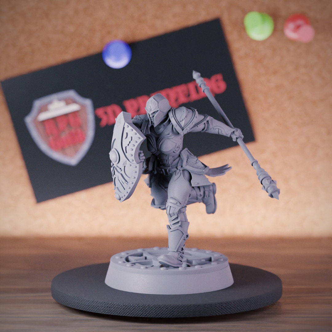 Female Paladin Miniature Celestial Knight Mini Dungeons and Dragons ...