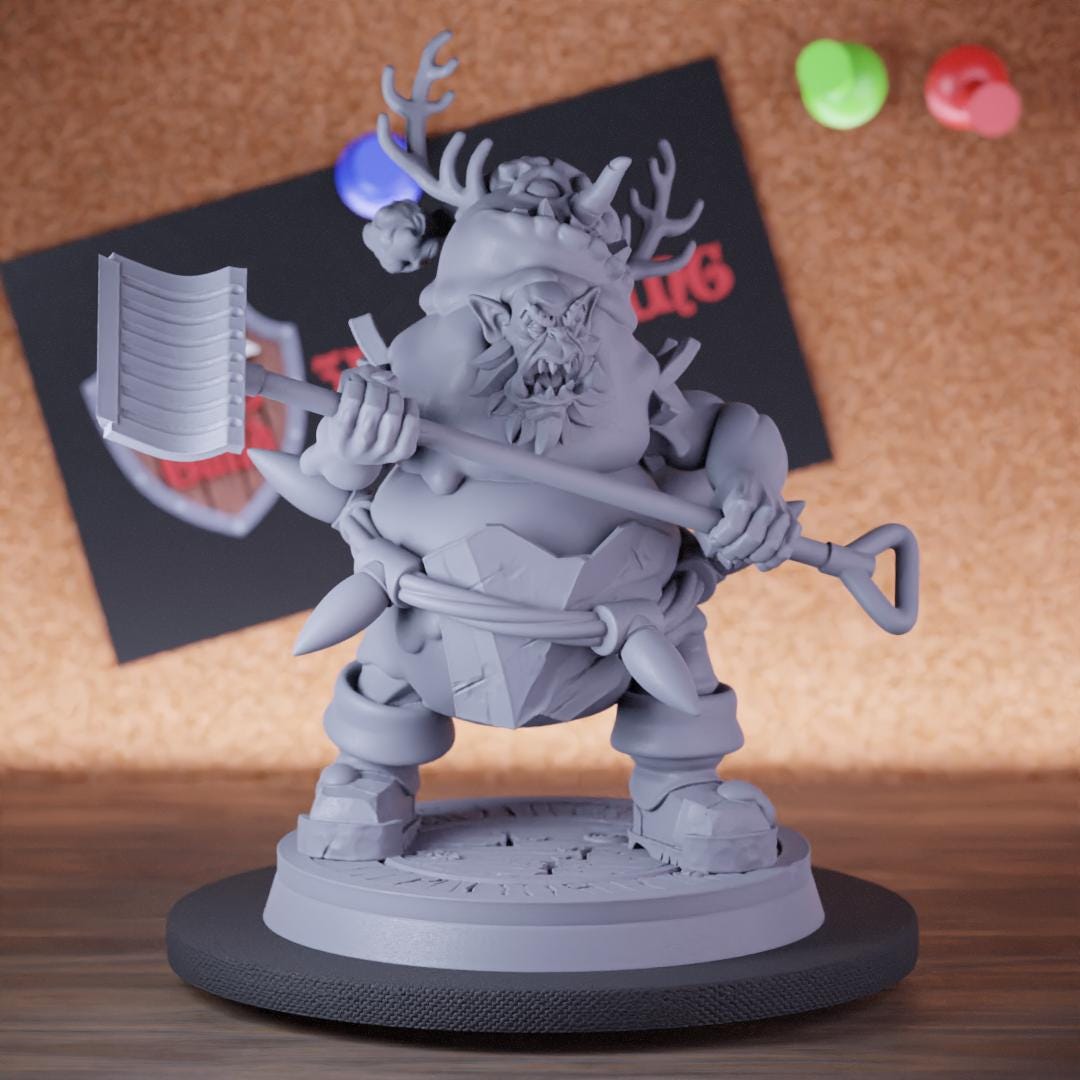 Snowman Orc Miniature Christmas Monster Mini Dungeons and Dragons Mini ...