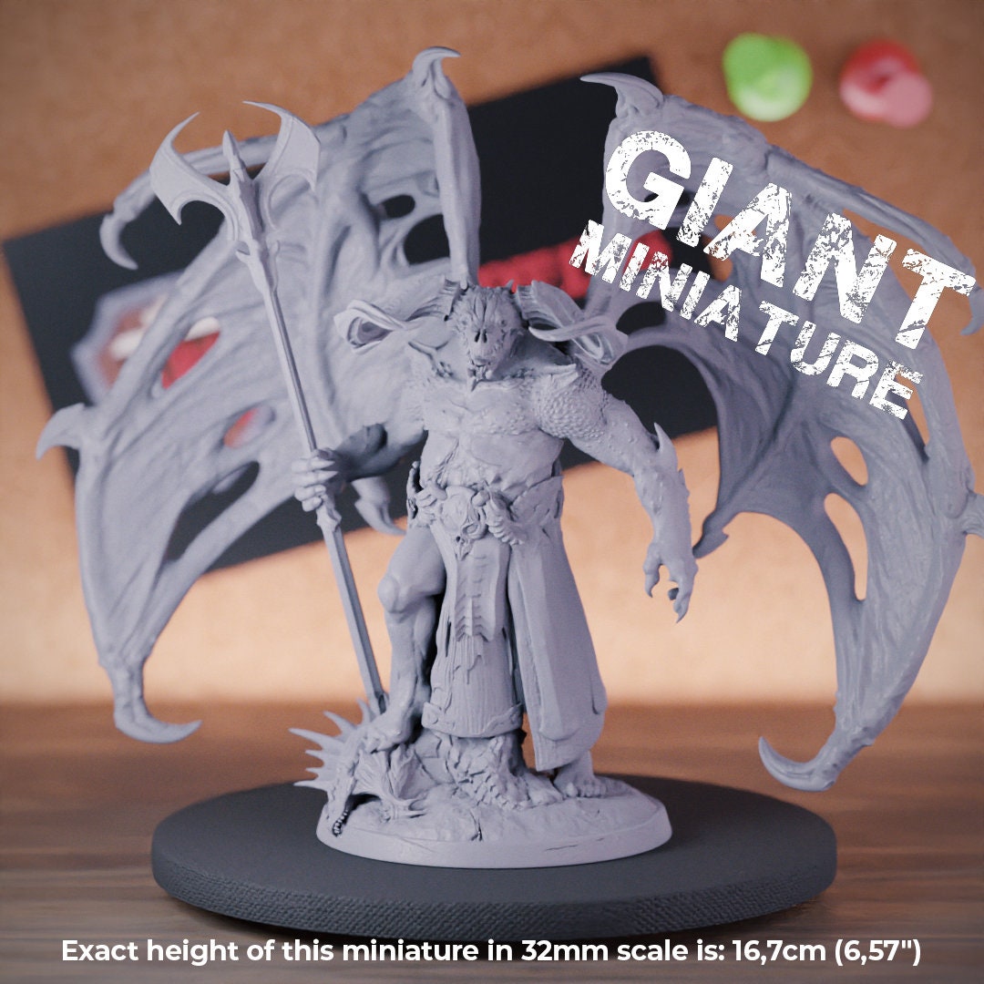 Demon King Miniature Hell Monster Mini Dungeons and Dragons Mini RPG ...