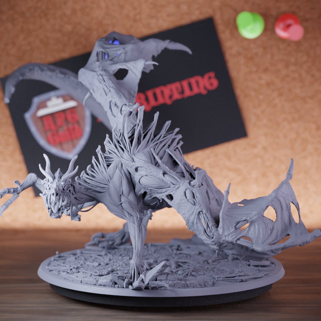Zombie Dragon Miniature Flying Monster Mini Dungeons and Dragons Mini ...