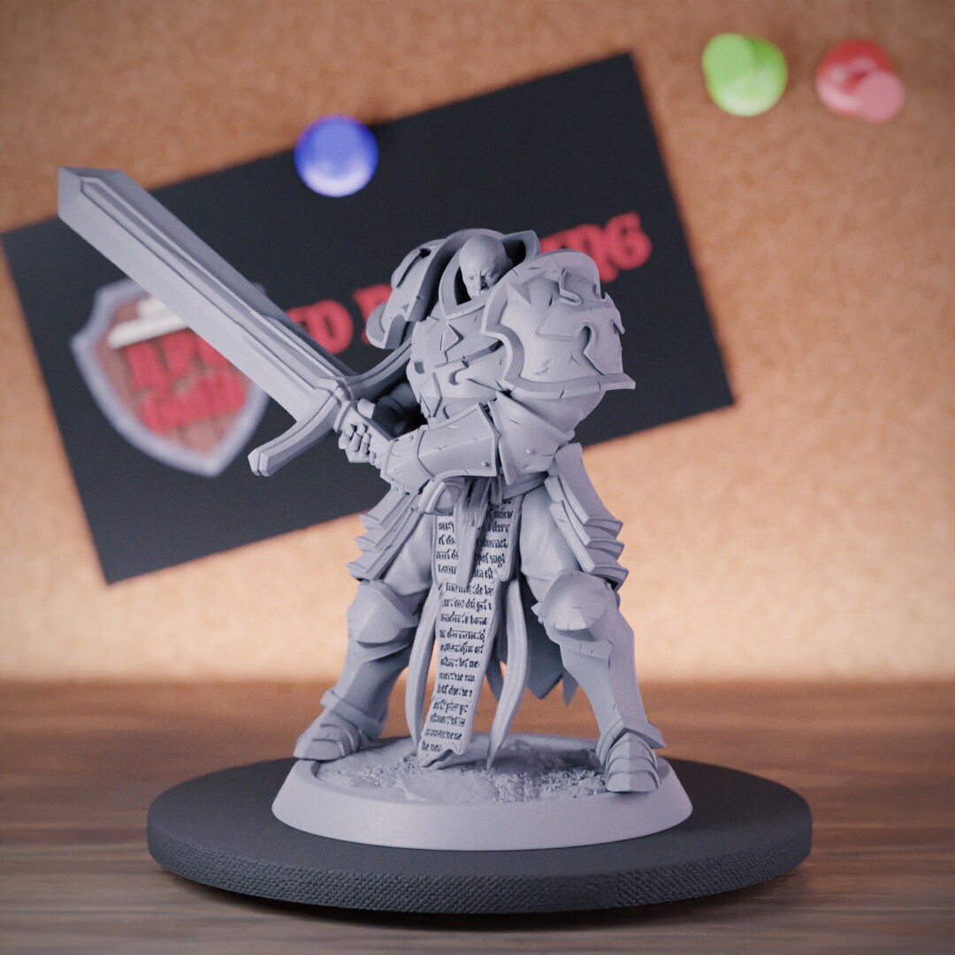 Templar Fighter Warrior Miniature Paladin Cleric Dungeons and Dragons ...