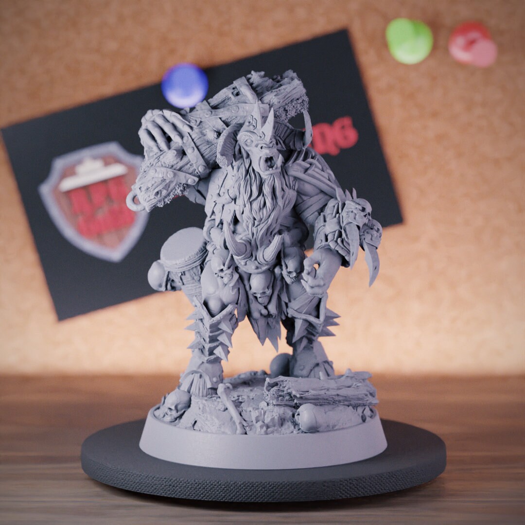 Beast Minotaur Brute Miniature Tauren Dungeons and Dragons Mini RPG ...