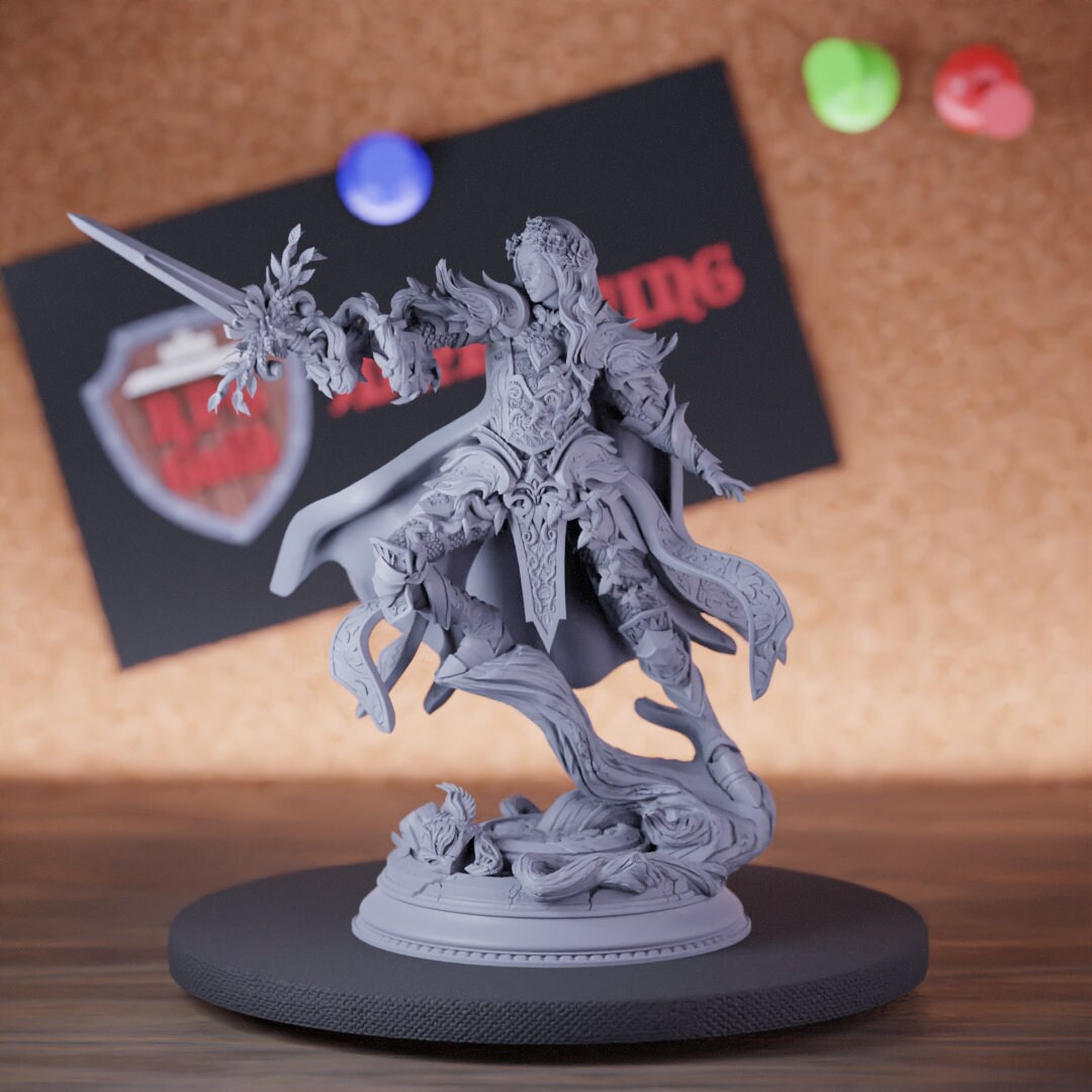 Female Druid Miniature Forest Warrior Mini Dungeons and Dragons Mini ...