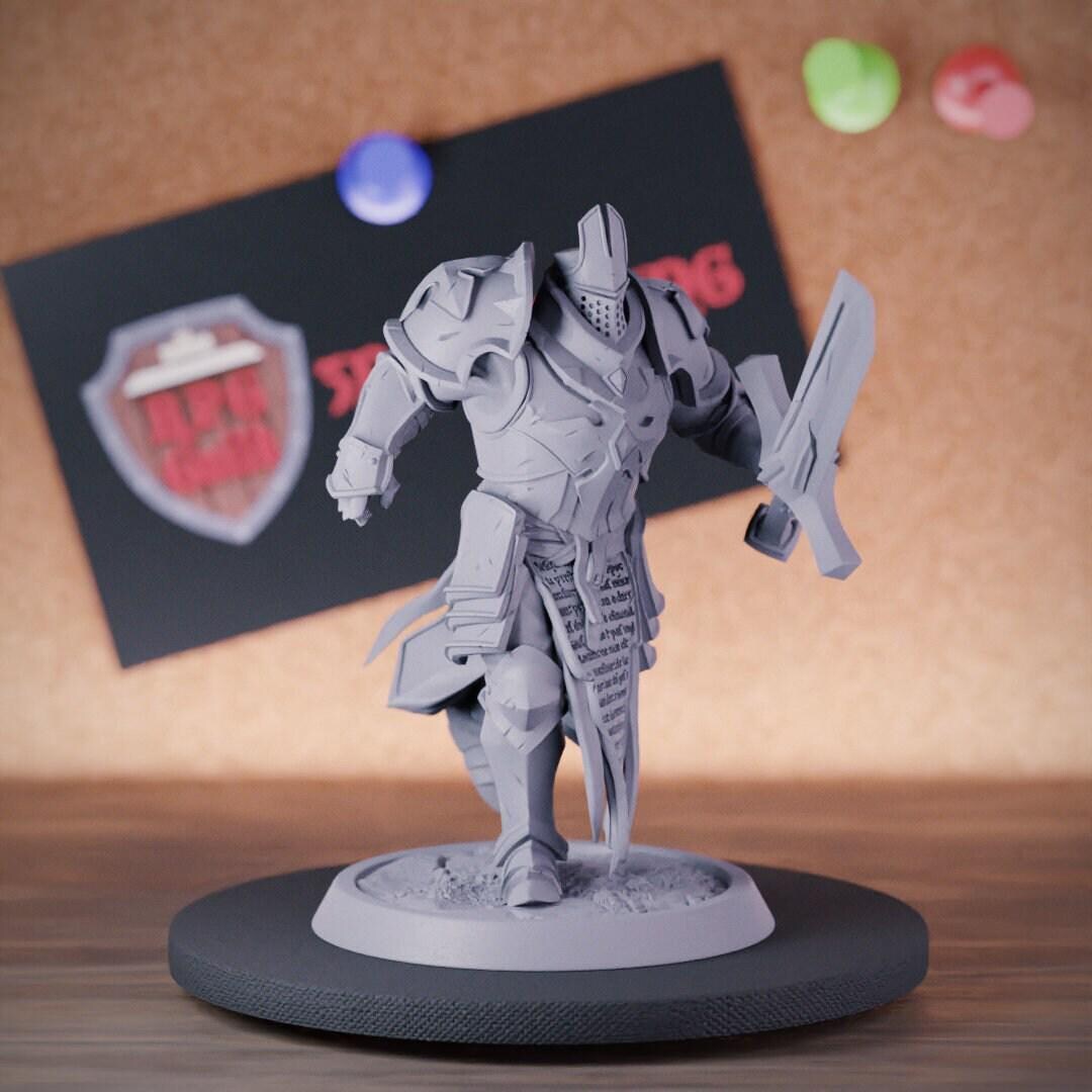 Templar Fighter Warrior Miniature Paladin Cleric Dungeons and Dragons ...