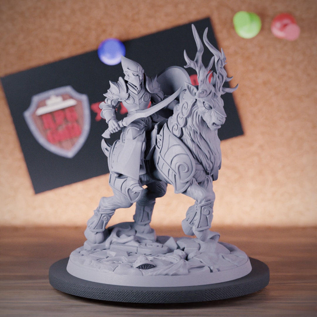 High Elf Lancer Mounted Miniature Half-elf Mini Dungeons and Dragons ...