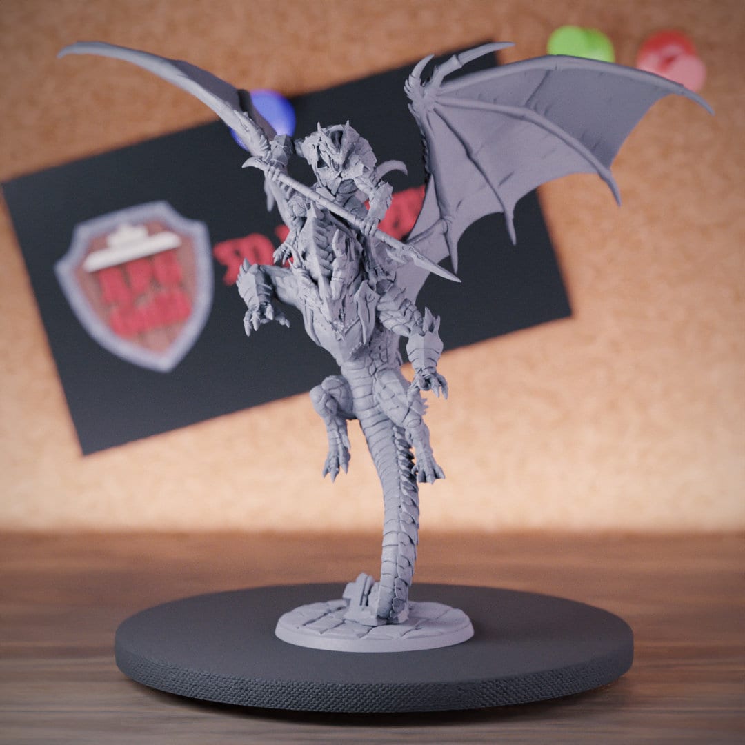 Assault Dragon Miniature Red Dragon Mini Dungeons and Dragons Mini RPG ...