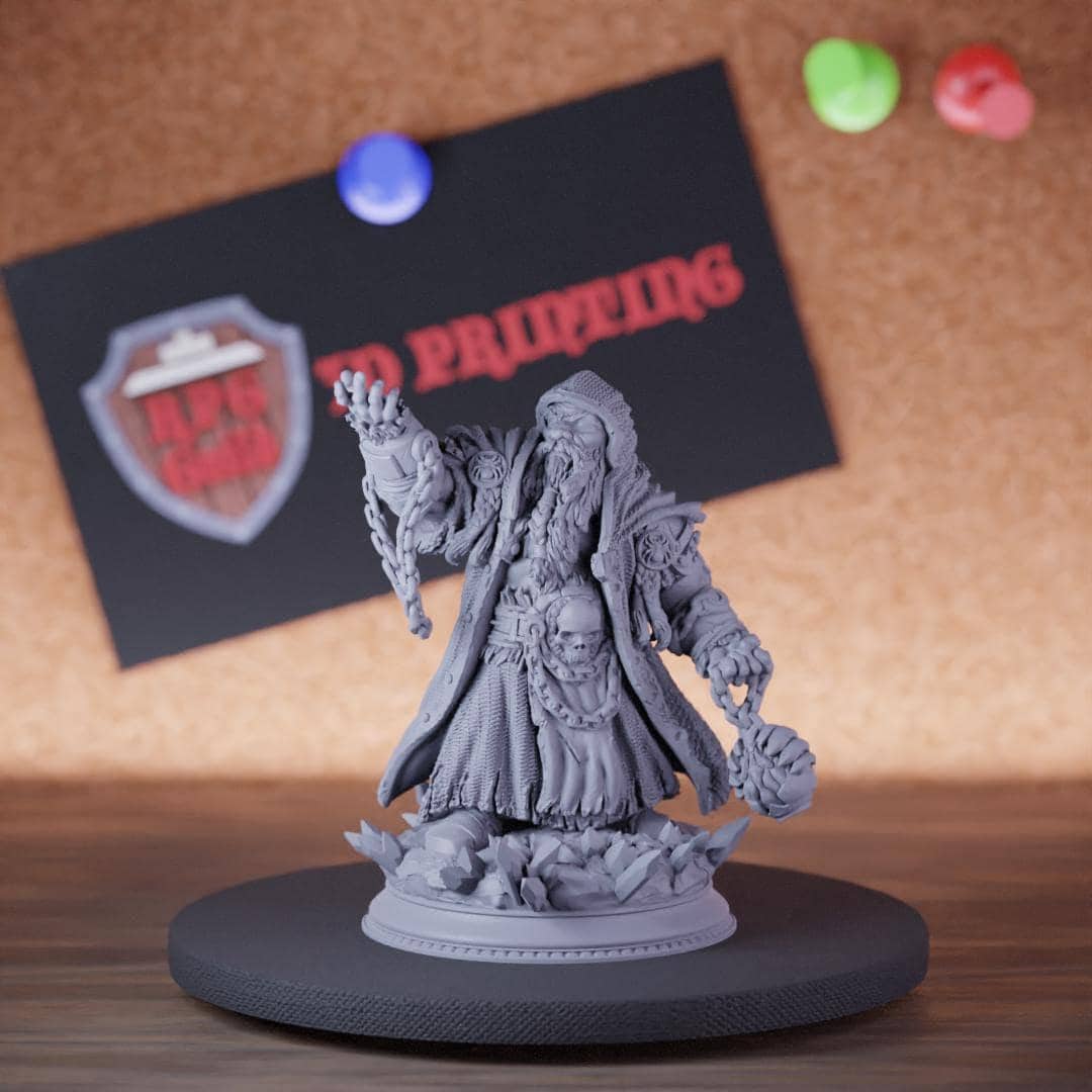 Dwarf Shaman Casting Miniature | 28mm-75mm | Resin 3D Printed D&D ...