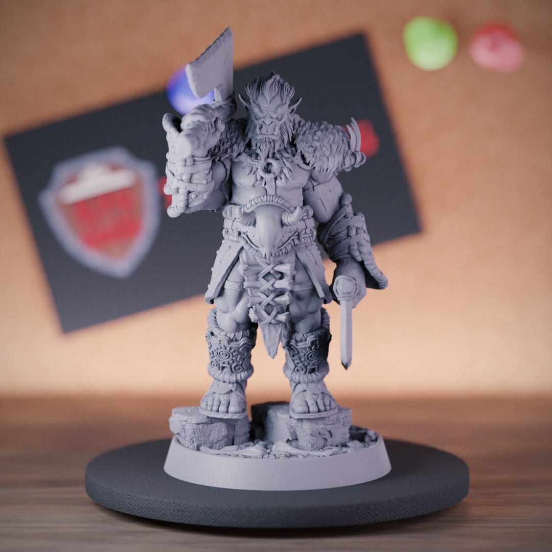 Bugbear Axe Champion Miniature Dungeons and Dragons Mini RPG Tabletop ...