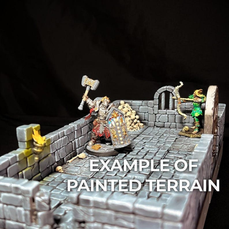Dnd Town Terrain Trading Point Tiles Dungeon Modular Medieval City ...