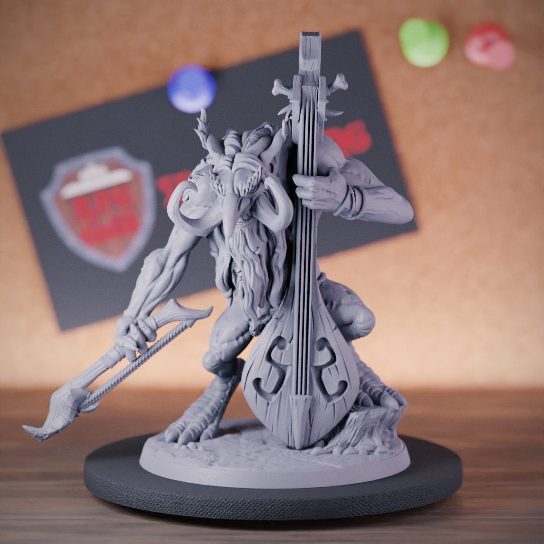 Bard Troll Music Miniature Dungeons and Dragons Mini RPG Tabletop ...