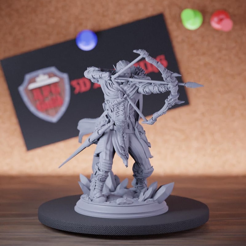 Miniature 32mm Elf Ranger - Etsy