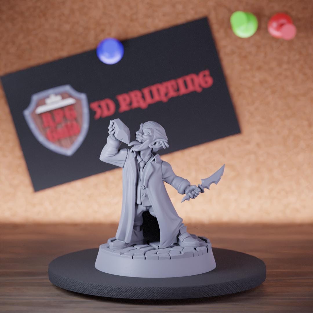 Rock Gnome Miniature Townfolk Mini Dungeons and Dragons RPG Tabletop ...