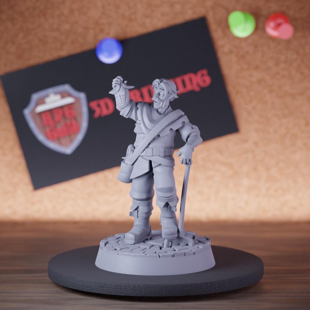 Corn Farmer Miniature Peasant Mini Dungeons and Dragons RPG Tabletop ...