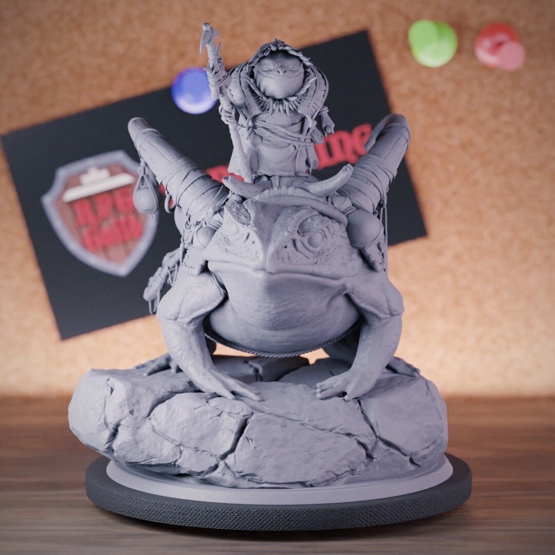 Grung Leader Miniature Warchief Dungeons and Dragons Mini RPG Tabletop ...