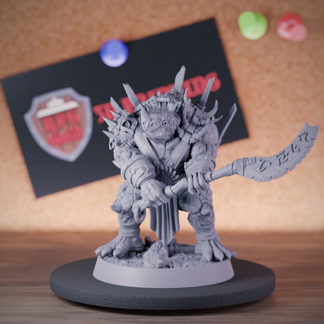 Warrior Tortle Miniature Guard Dungeons and Dragons Mini RPG Tabletop ...