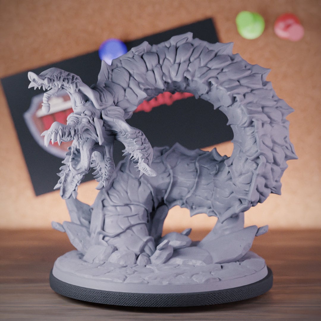 Cave Worm Miniature Desert Beast Mini Dungeons and Dragons Mini RPG ...