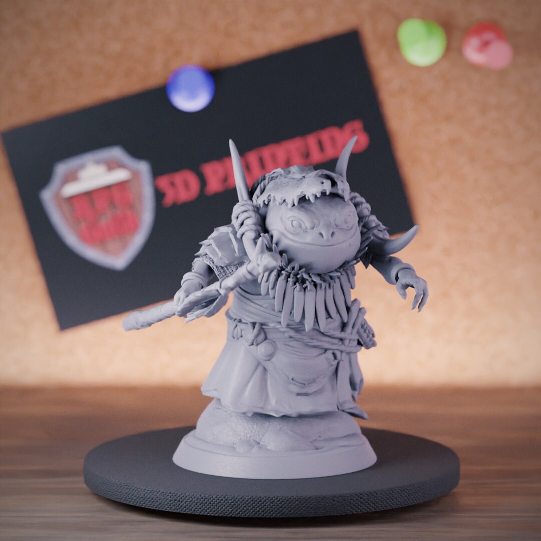 Frogfolk Warrior Miniature Monster Shaman Mini Dungeons and Dragons ...