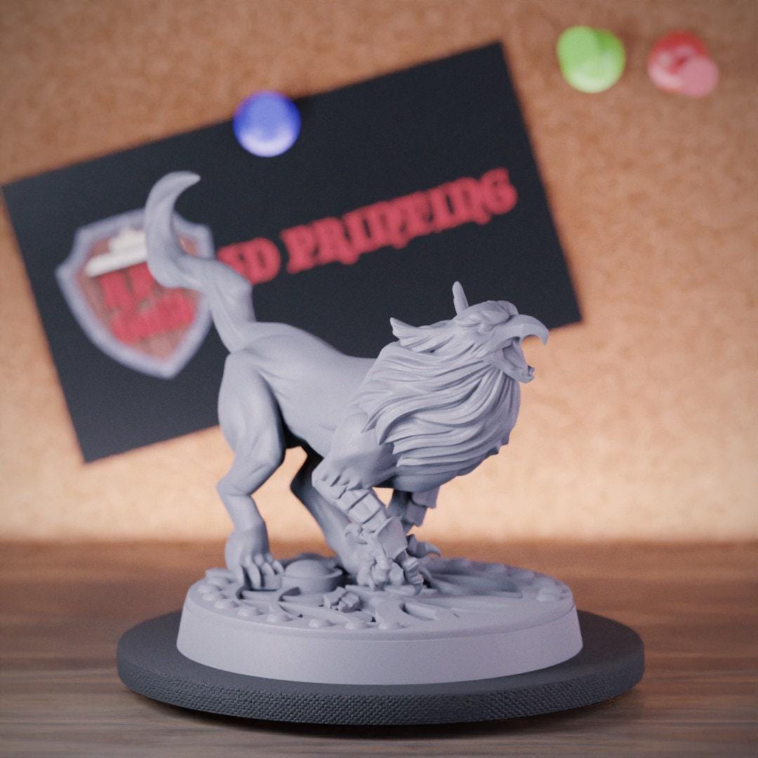 Griffon Mount Miniature Monster Mini Dungeons and Dragons Mini RPG ...