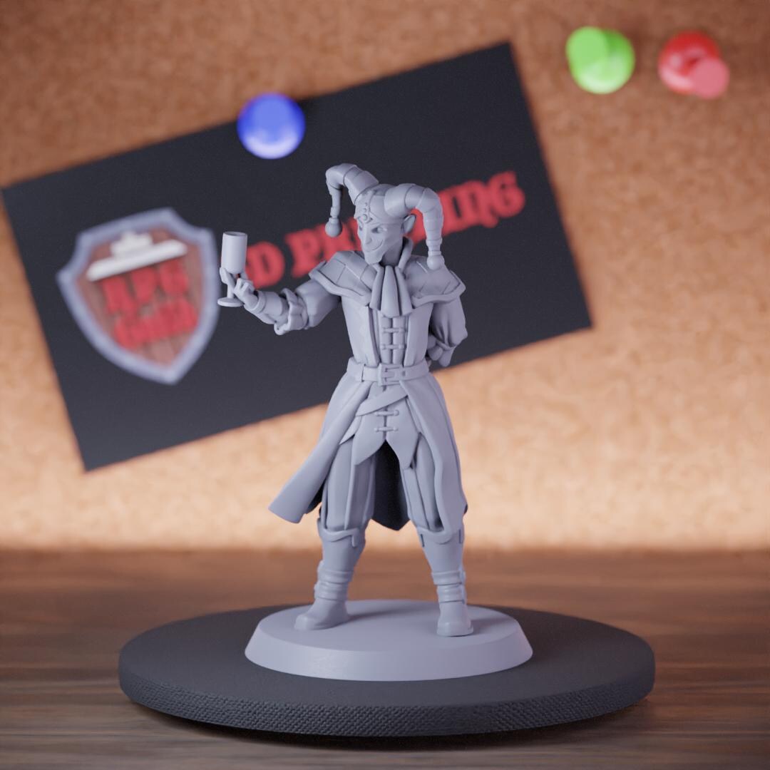 King Jester Miniature Courtiert Joker Mini Dungeons and Dragons Mini ...