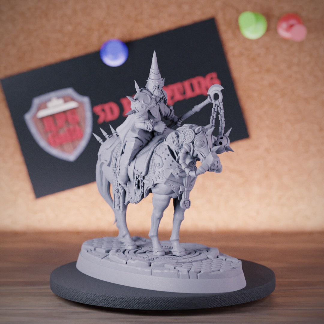 Witch Lord Herald Miniature Priest Dungeons and Dragons Mini RPG Tabletop Miniature Dnd Painting ...