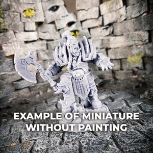 Human Barbarian Brawler Miniature Fighter Dungeons and Dragons - Etsy