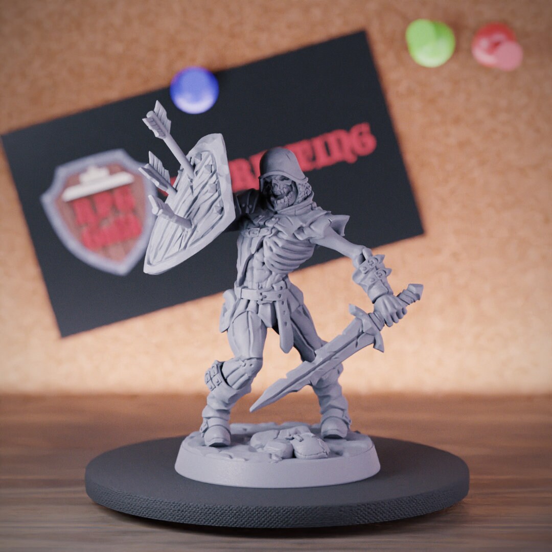 Skeleton Warrior Knight Miniature Monster Undead Mini Dungeons and ...