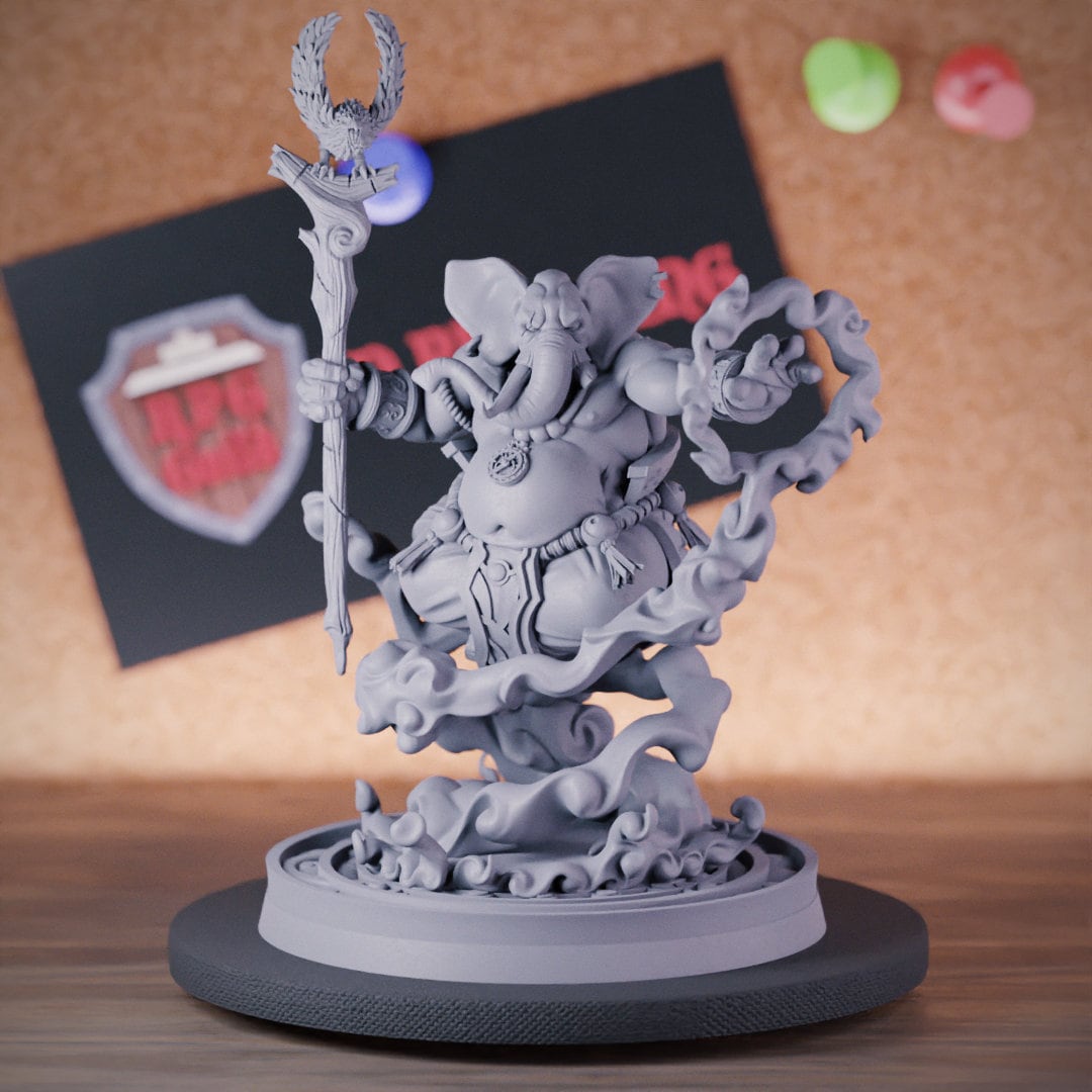 Oliphant Archmage Priest Miniature Loxodon Sorcerer Dungeons and ...