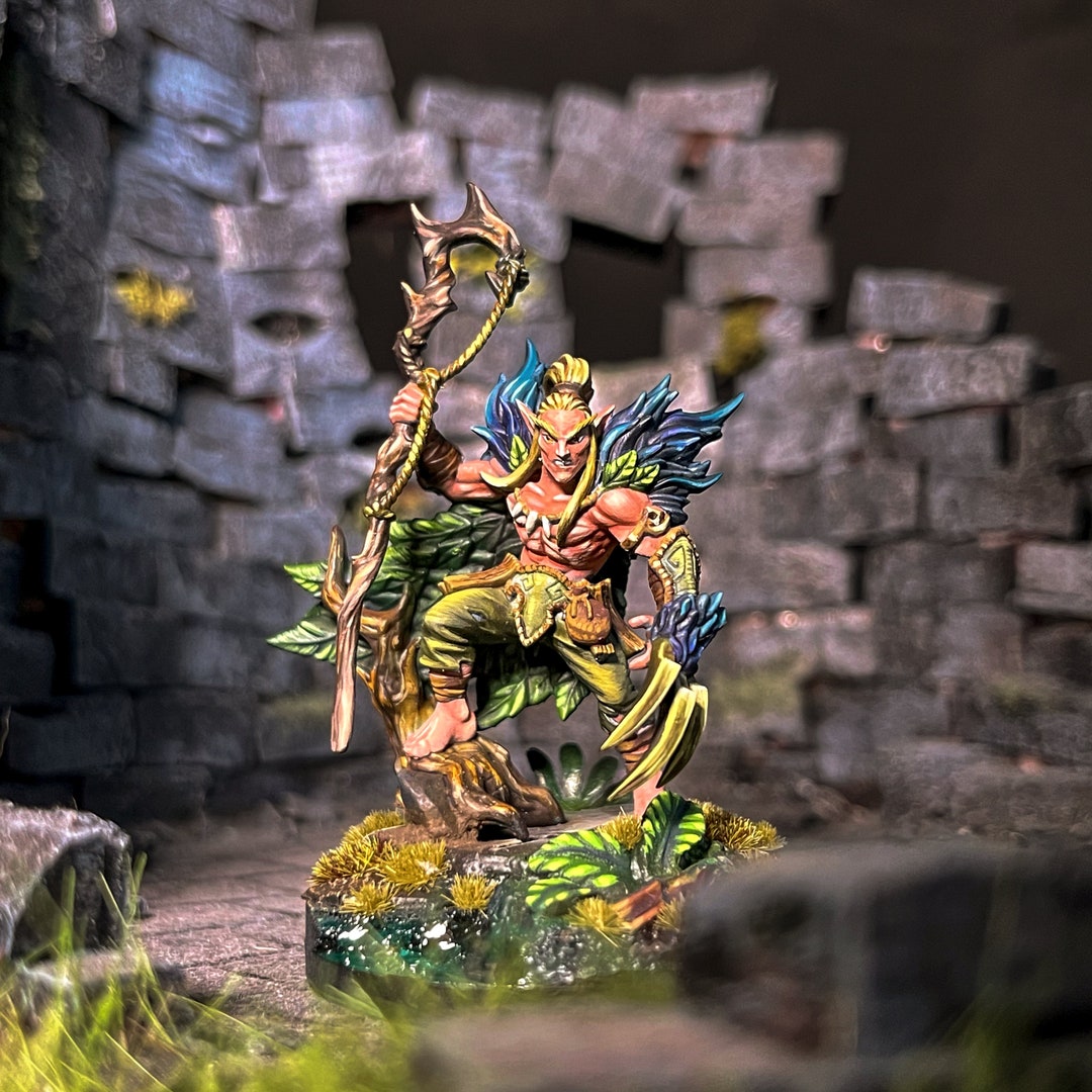 Forest Elf Driud Painted Miniature Dungeons and Dragons Dnd RPG Mini ...
