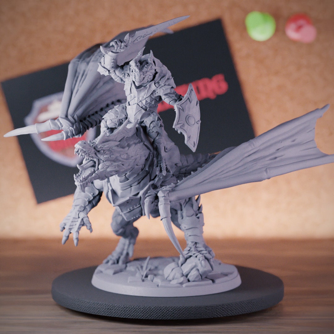Dragon Raider Miniature Drakonid Mini Dungeons and Dragons Mini RPG ...