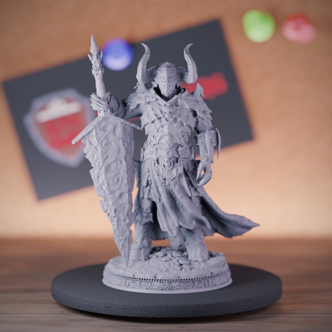 Death Knight Miniature Undead King Dungeons and Dragons Mini RPG ...