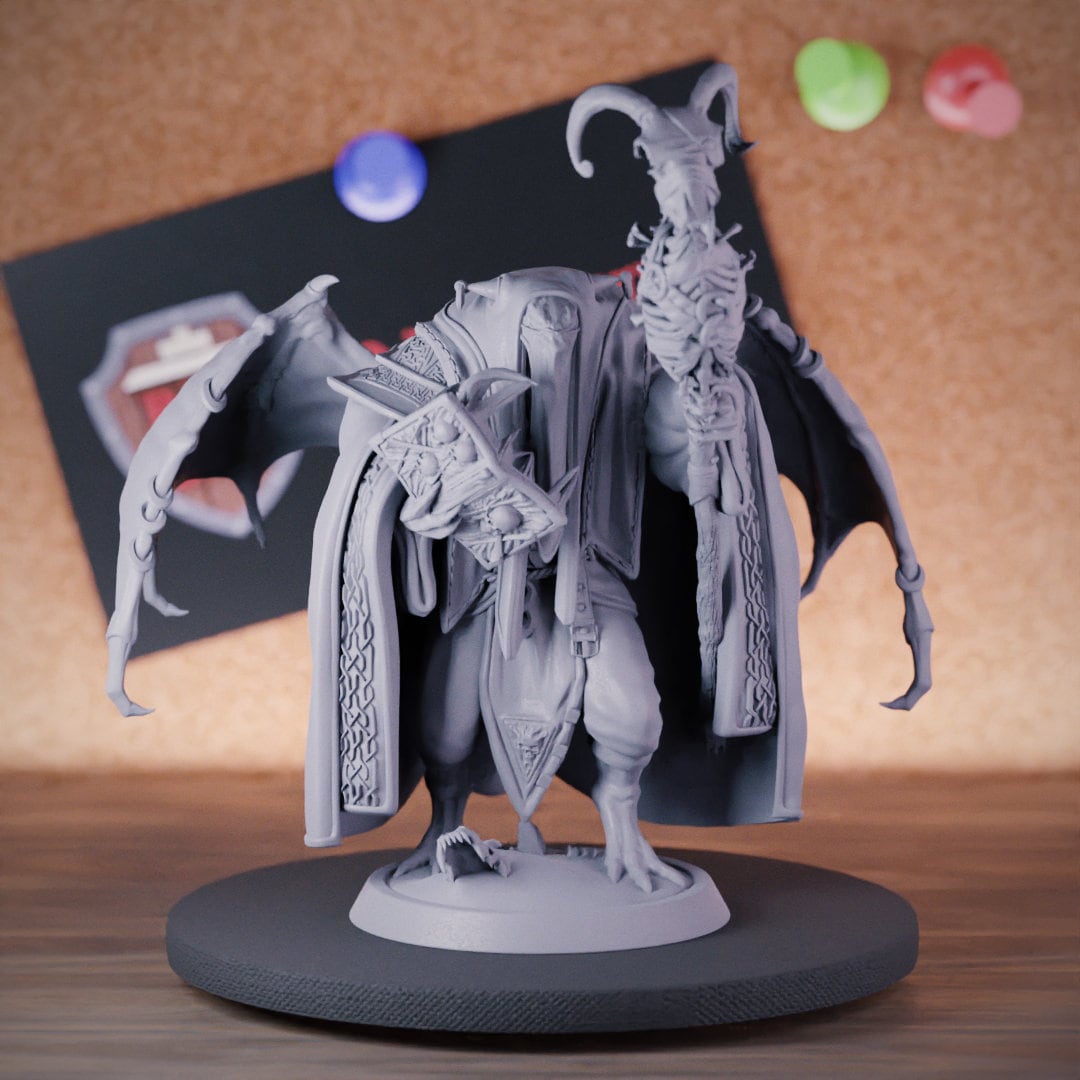 Dragonborn Necromancer Monster Warlock Mini Dungeons and Dragons Mini ...