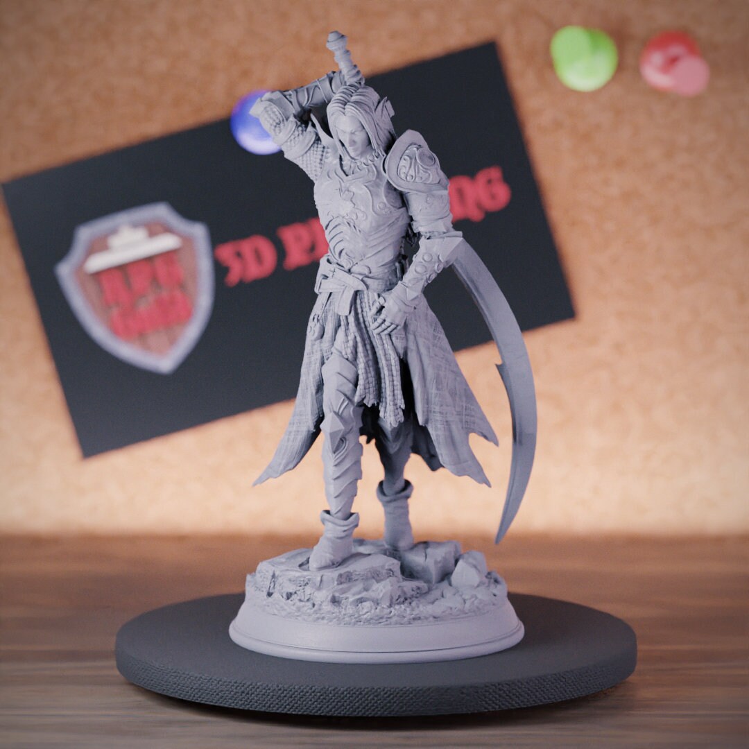 Elf Prince Paladin Swordmaster Miniature Fighter Dungeons and Dragons ...
