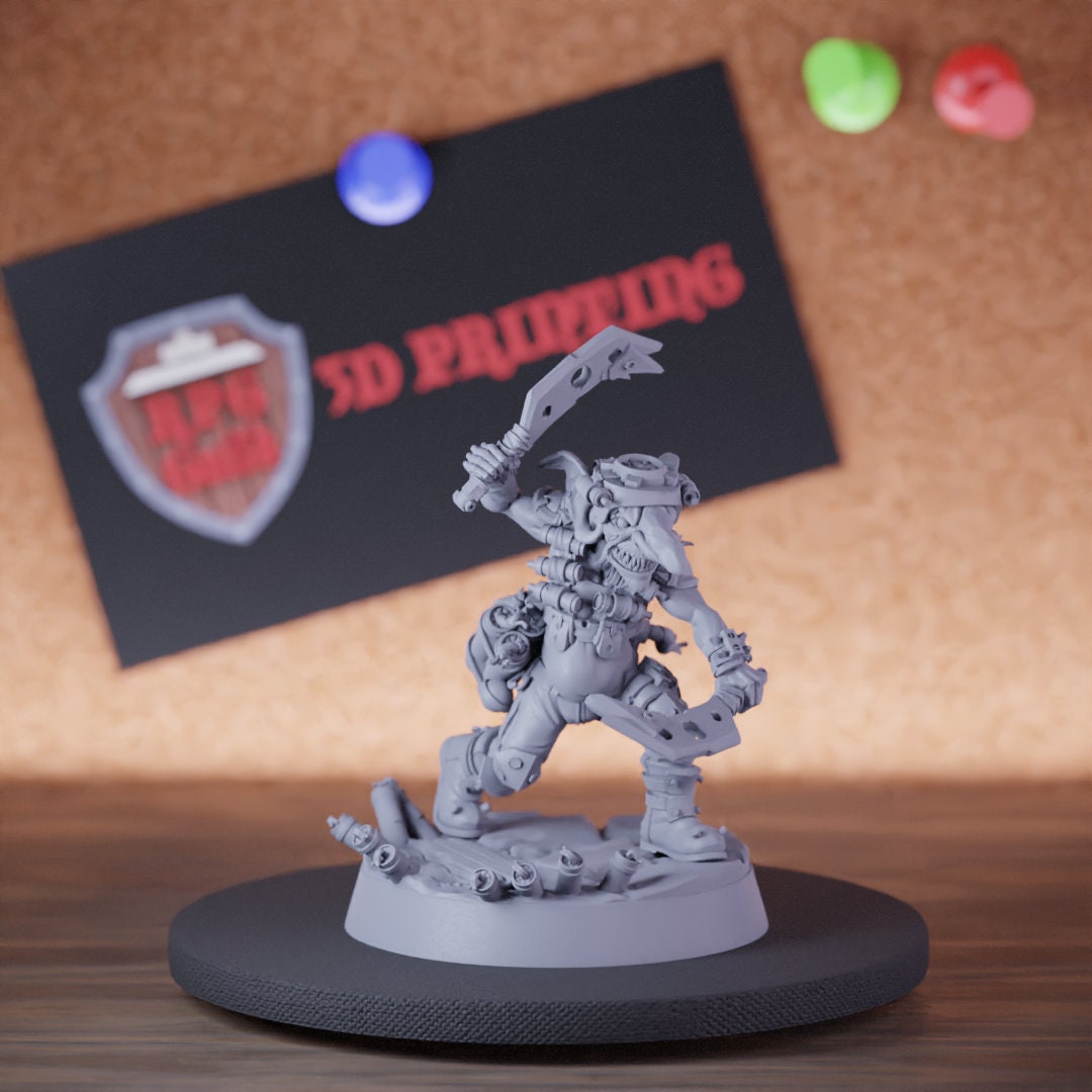 Goblin Warrior Miniature Bomber Dungeons and Dragons Mini RPG Tabletop ...