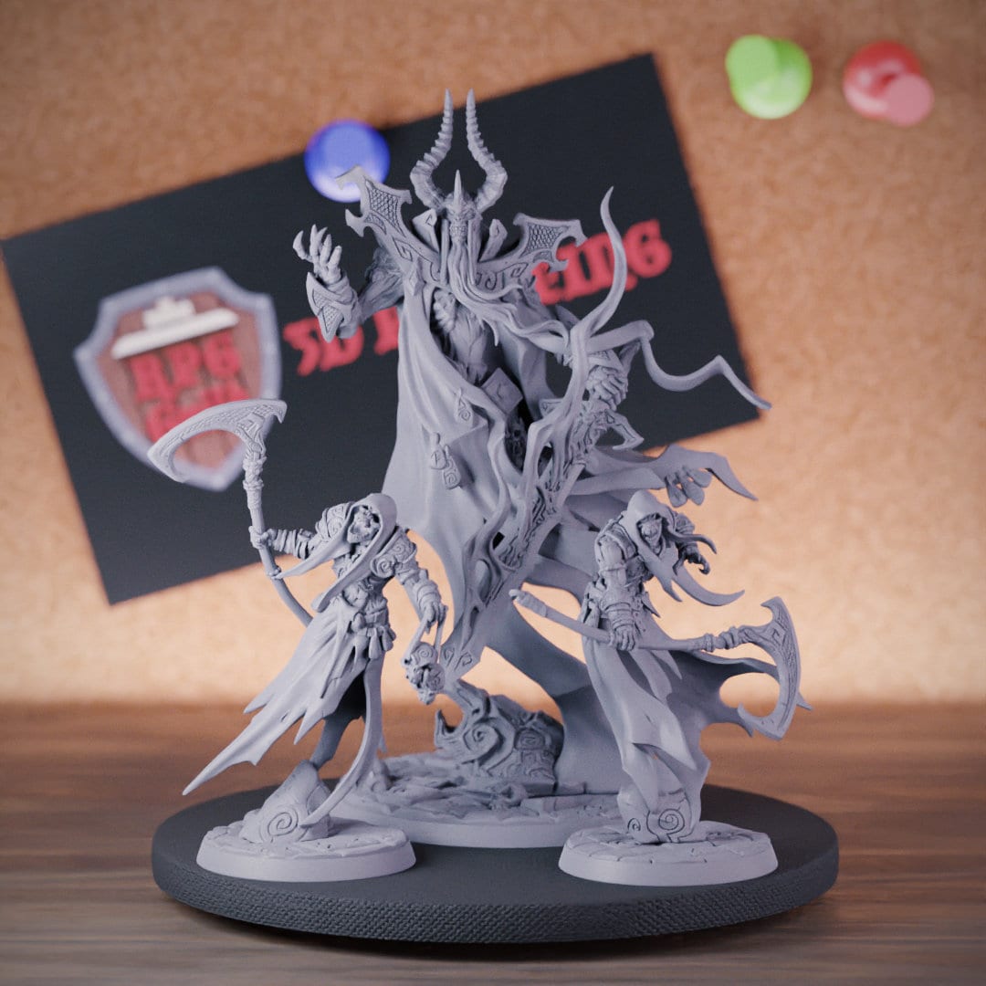 Undead Set Miniature Lich Pack Mini Undead Dungeons and Dragons Mini ...