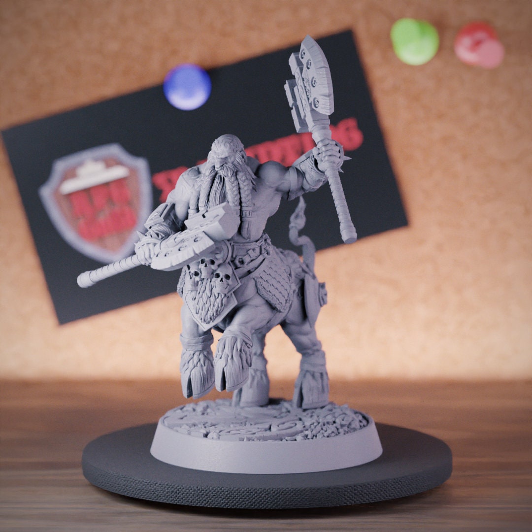 Centaur Dwarf Miniature Barbarian Monster Dungeons and Dragons Mini RPG ...