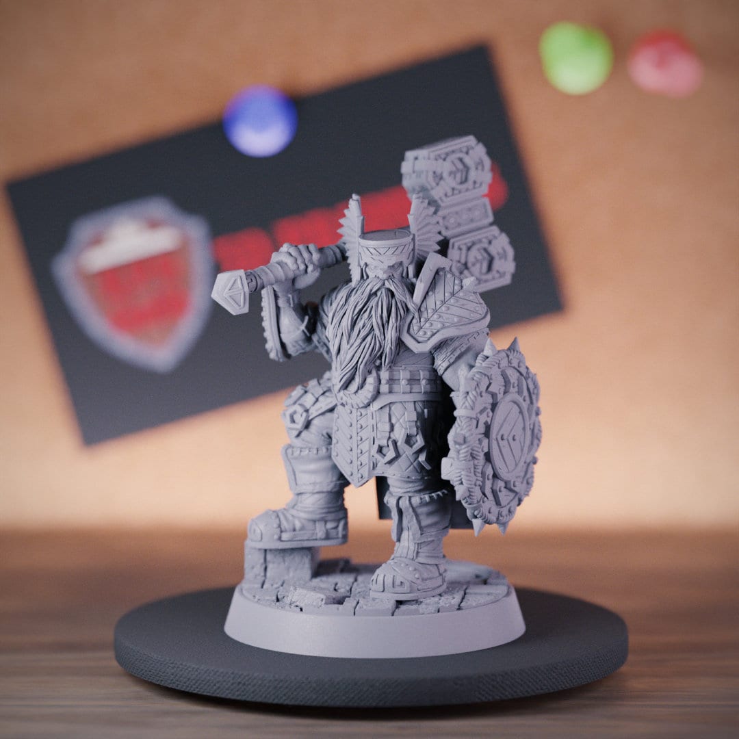 Dwarf King Warrior Miniature Fighter Mini Dungeons and Dragons Mini RPG ...