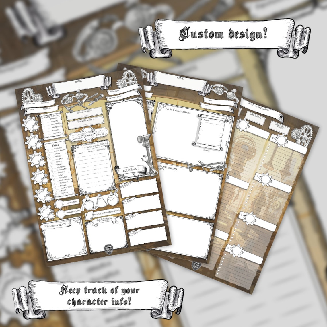 Dnd 5e Character Sheet Artificer Printable and Fillable PDF D&D 5e - Etsy
