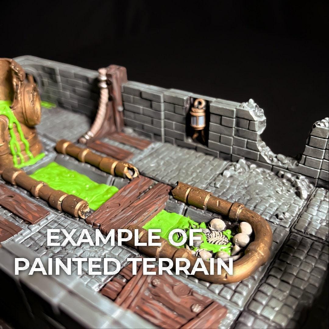 Dnd Town Terrain Trading Point Tiles Dungeon Modular Medieval City ...