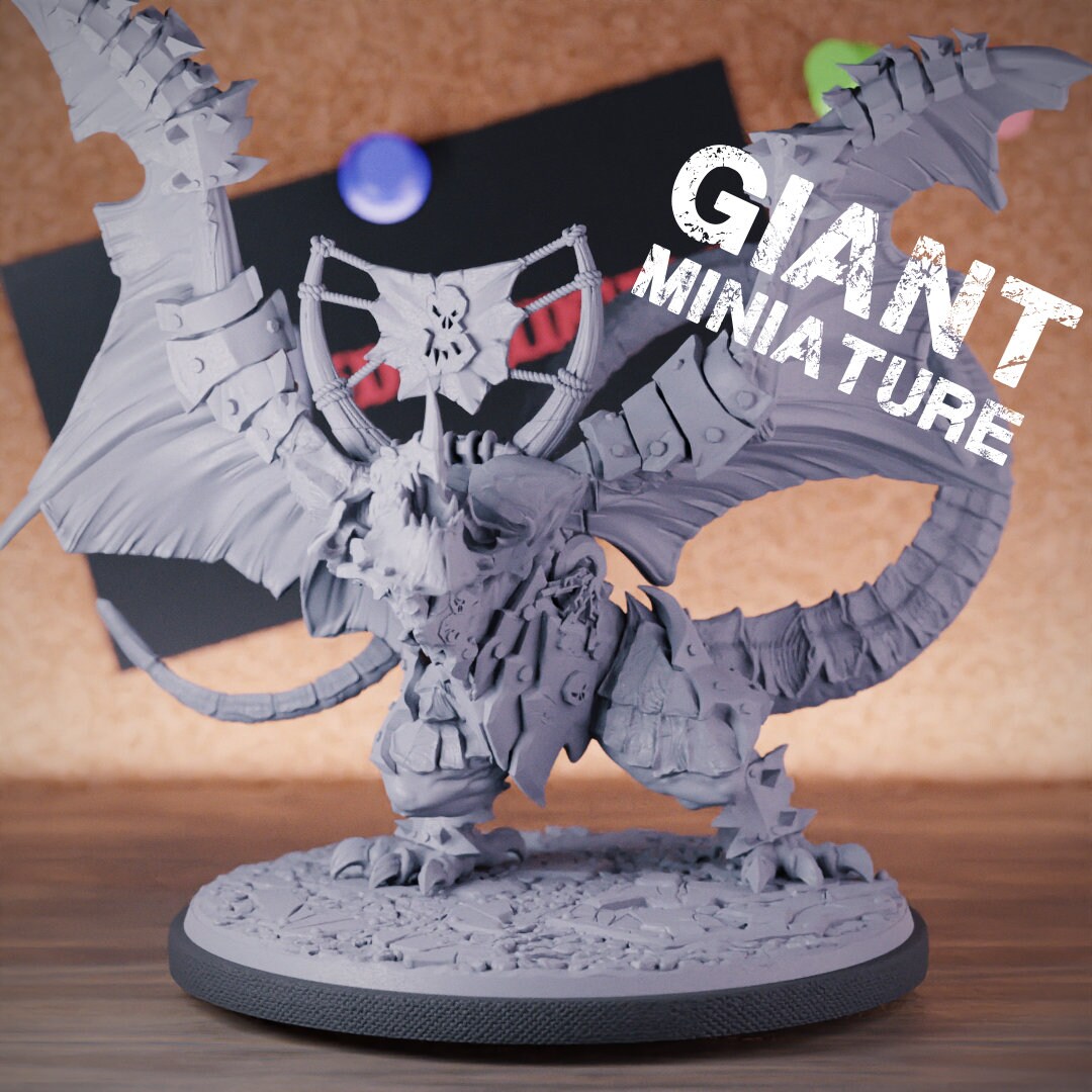 Red Dragon Steed Miniature Monster Boss BBEG Dungeons and Dragons Mini ...