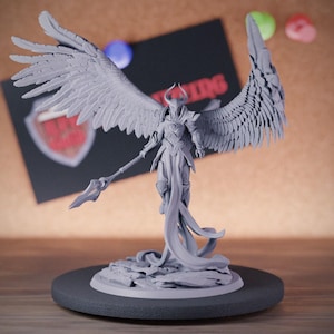 Angelic Warrior Miniature Archangel Fighter Dungeons and Dragons Mini ...