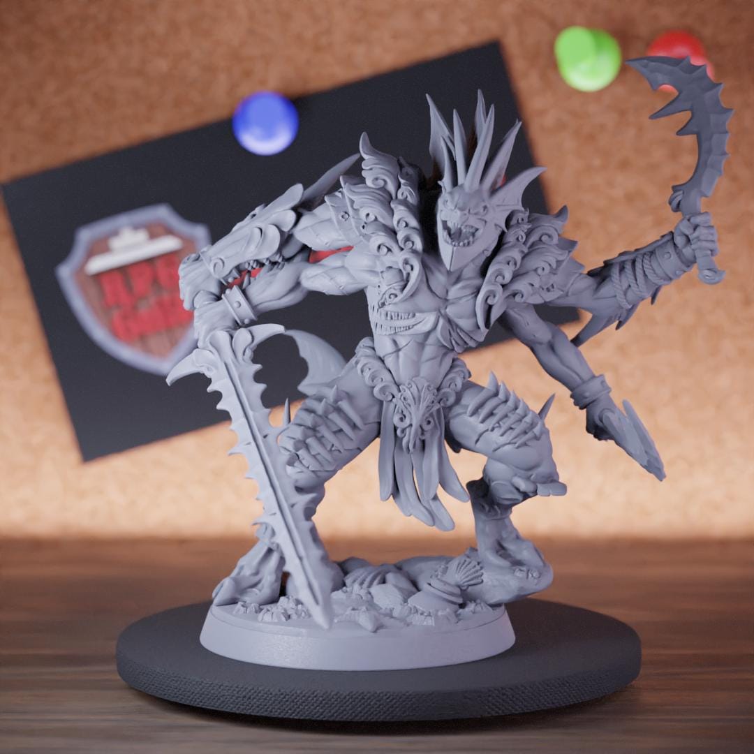 Triton King Miniature Sea Fighter Mini Dungeons and Dragons RPG ...