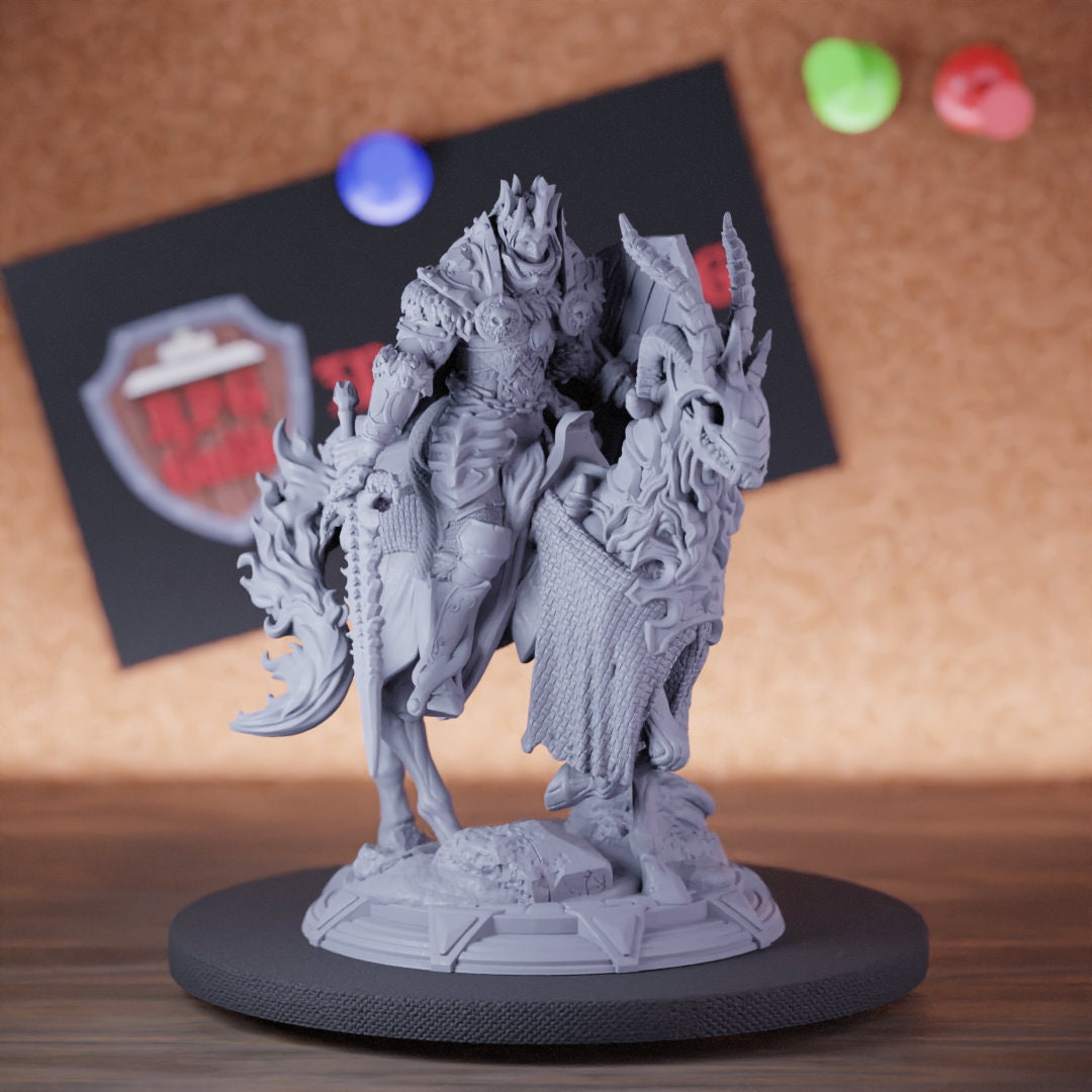 Death Knight Miniature Undead King Dungeons and Dragons Mini RPG ...