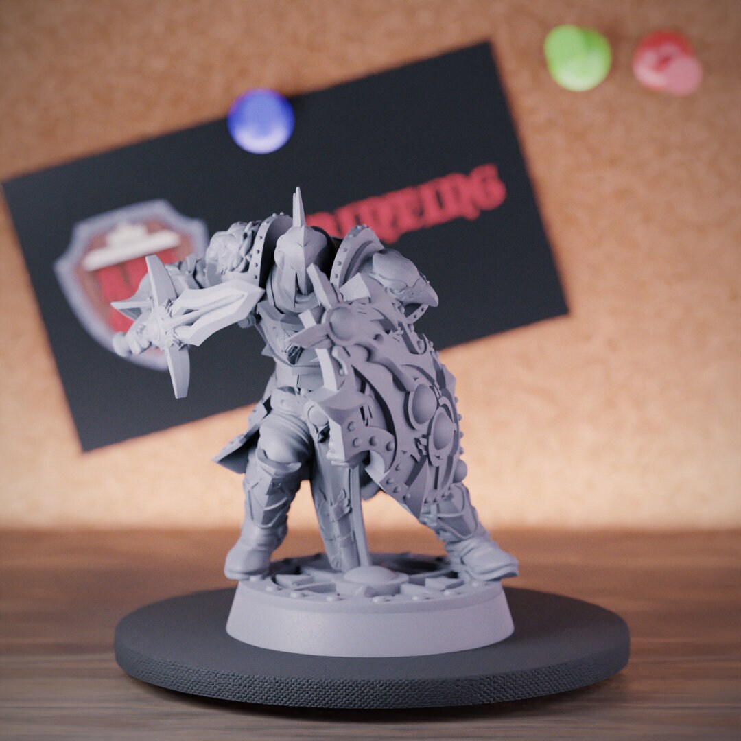 Holy Knight Miniature Crusader Paladin Mini Dungeons and Dragons Mini ...