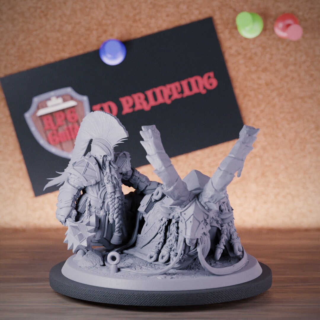 Dwarf Fighter Cavalry Miniature Mini Dungeons and Dragons Mini RPG ...