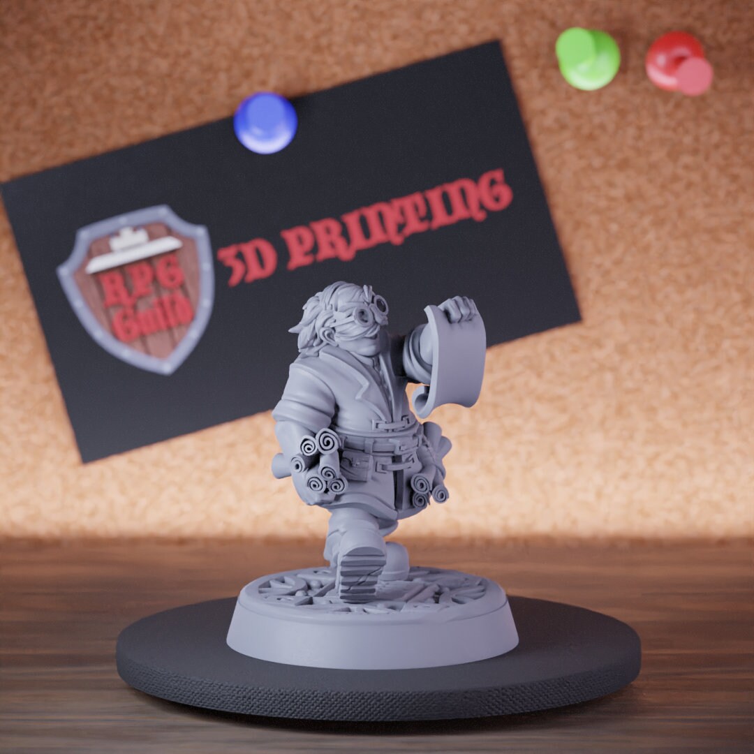 Dwarf Cartographer Miniature Mine Guide Dungeons and Dragons Mini RPG ...