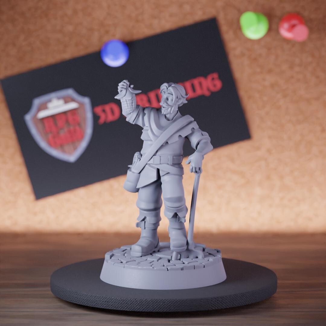 Corn Farmer Miniature Peasant Mini Dungeons and Dragons RPG Tabletop ...