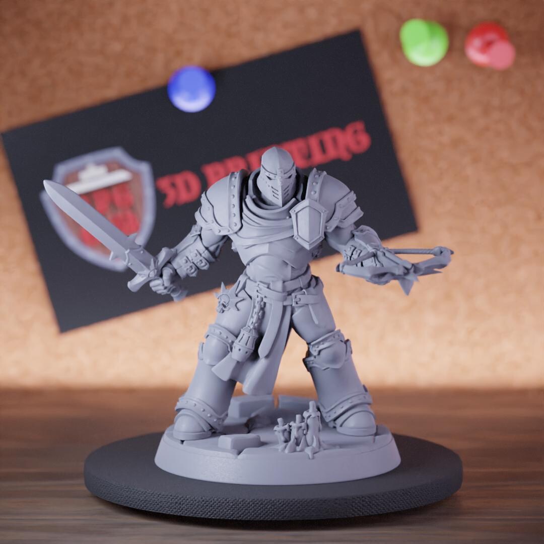 Holy Knight Miniature Crossbowman Mini Dungeons and Dragons Mini RPG ...