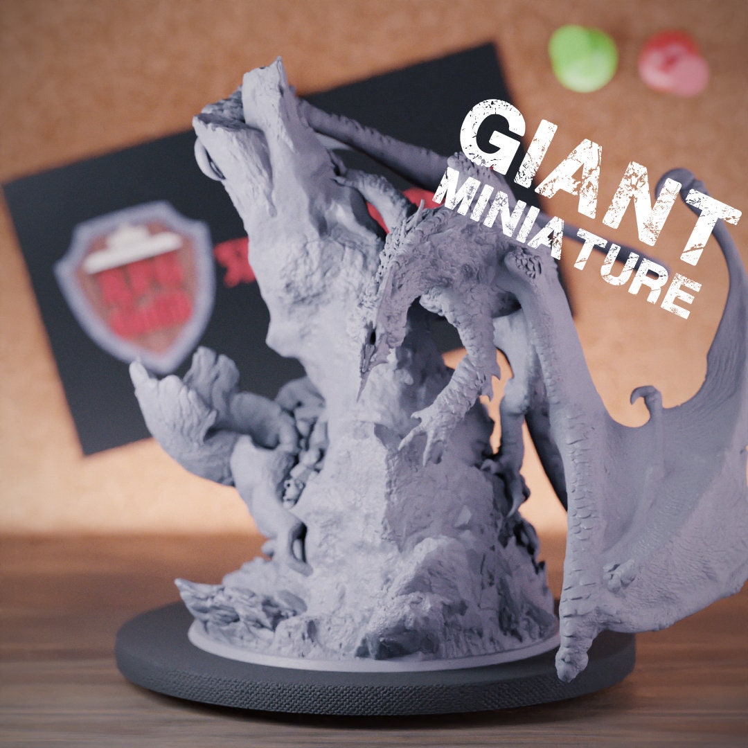 White Dragon Miniature Boss Monster Mini Dungeons and Dragons Mini RPG ...