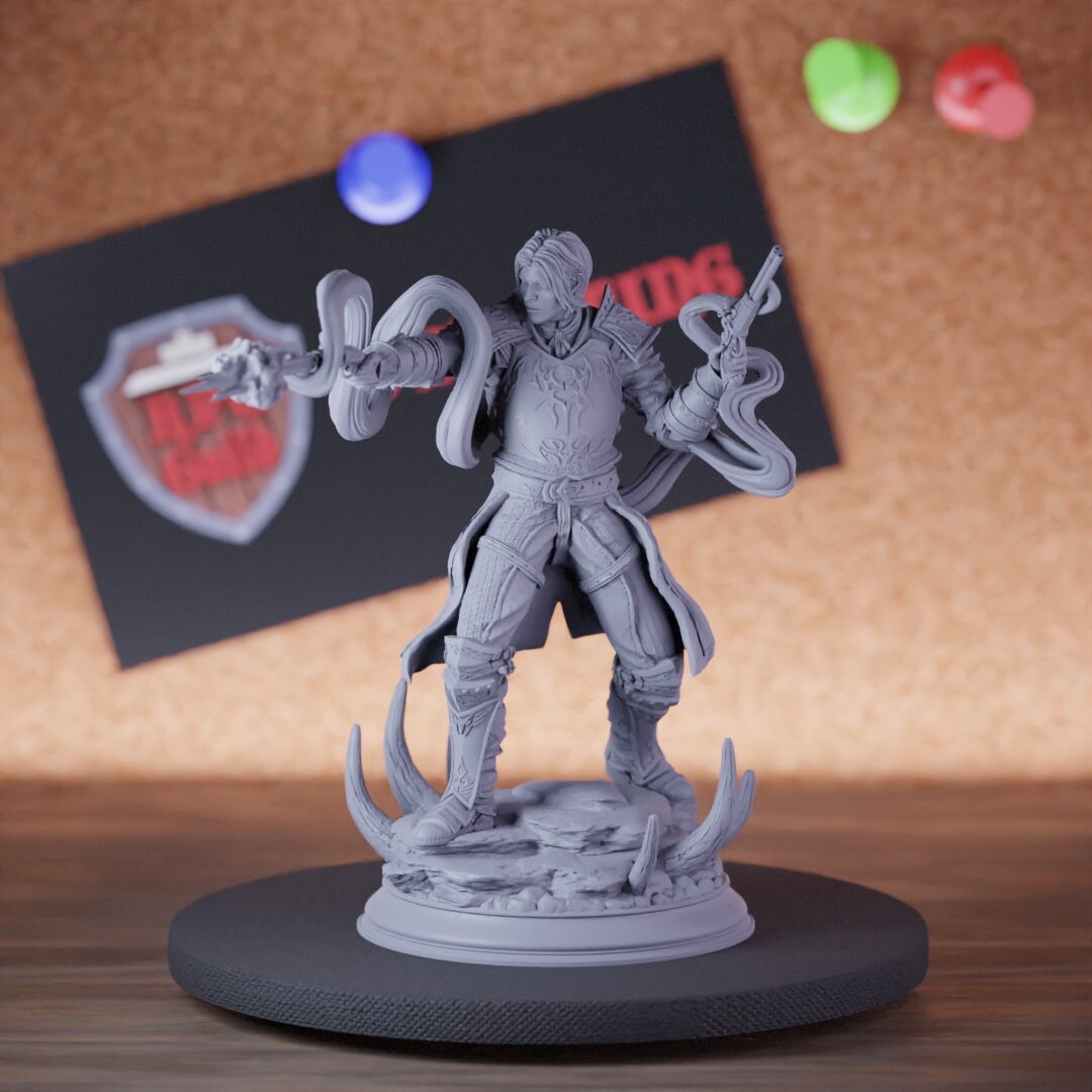 Human Artificer Miniature Sorcerer Mini Dungeons and Dragons Mini RPG ...